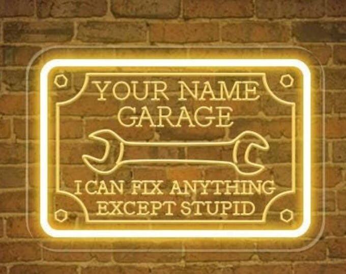 Custom Garage Neon Sign,custom Name Neon Sign,personalized Workshop ...