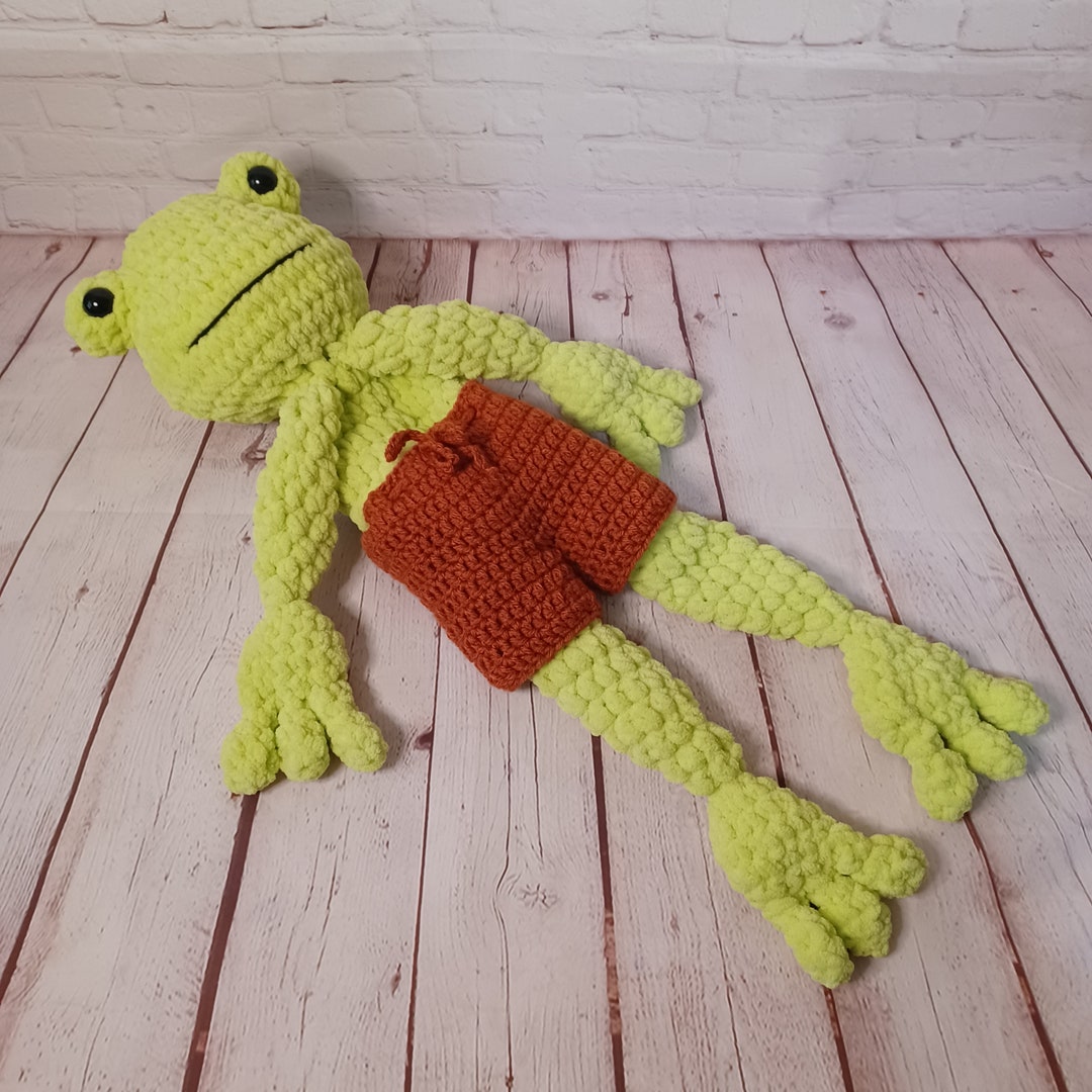 Snuggler Frog, Lovey, Plushie, Stuffed Frog, Frankie the Frog,, Crochet ...
