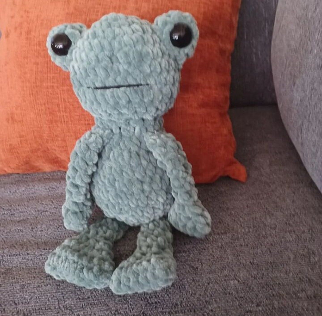 Plush Frog Snuggler Plushie Stuffie Stuffed Frog Crochet - Etsy