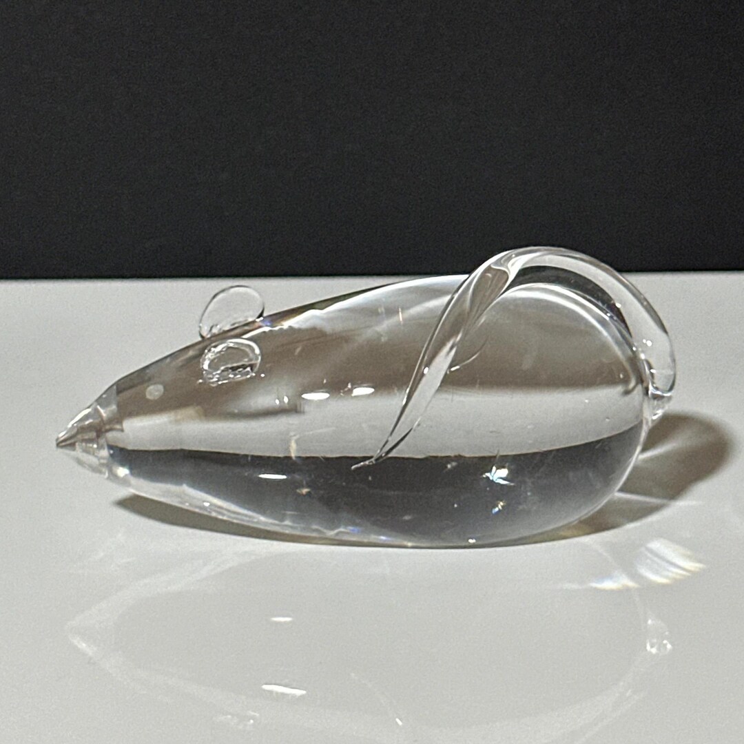 Glass Mouse Paperweight by Kosta Lindstrand - Glass Mouse Paperweight ...
