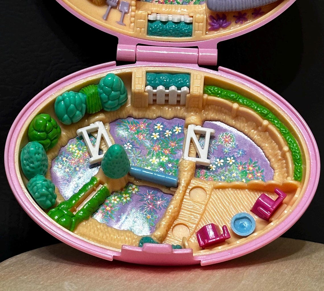 Vintage 1995 Polly Pocket Shetland Pony Stable Compact - Etsy