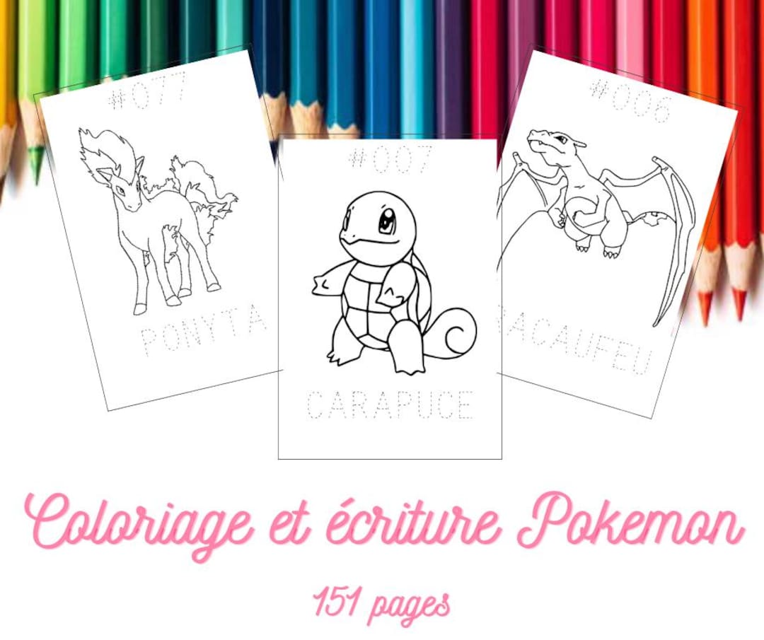151 Pokemon 1st Generation Coloring Pages/ Printable Coloring/ Coloring ...
