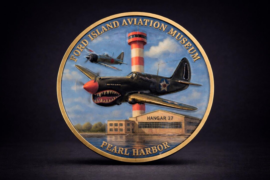 Ford Island Aviation Museum Coin – Pearl Harbor Hangar 37 Challenge ...