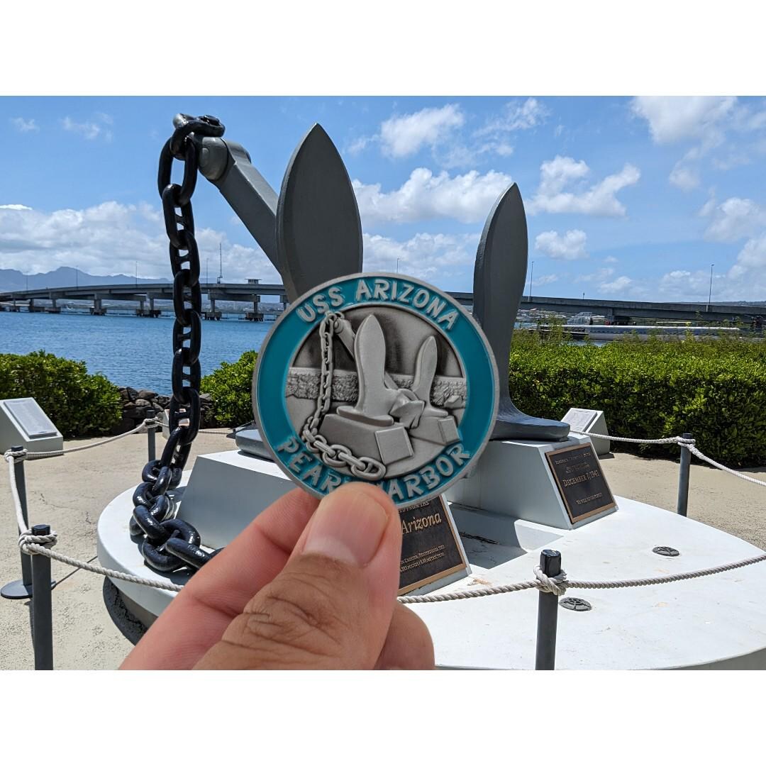 USS Arizona Memorial Anchor Coin – 5 Mm Premium Thick UV 3D Challenge ...
