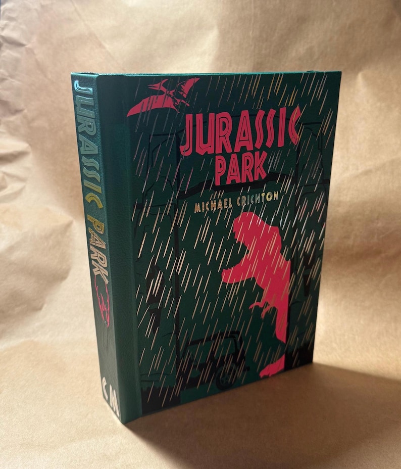 Jurassic Park Series by Michael Crichton - Jurassic Park & the Lost World - Handmade Hardcover ...