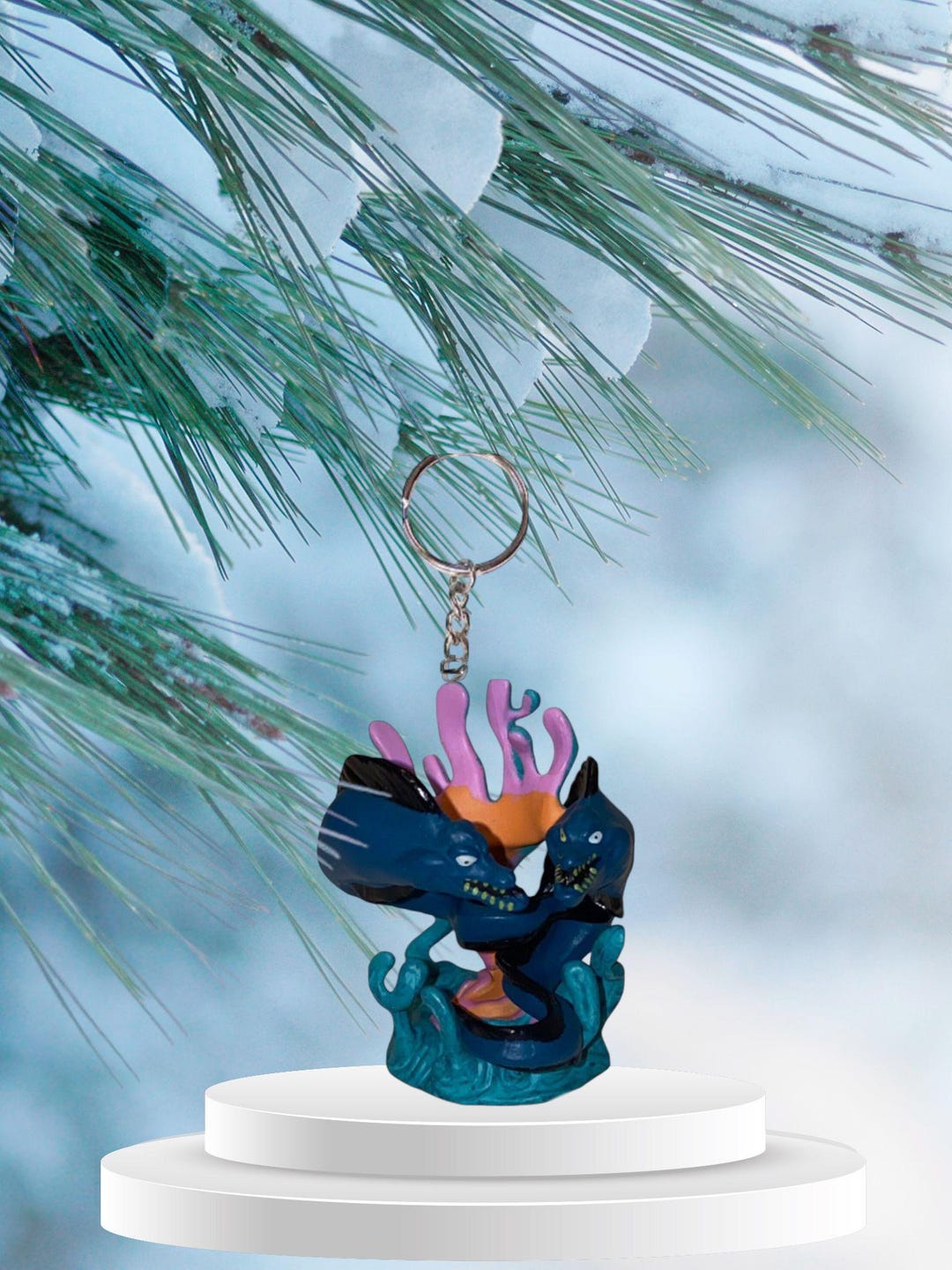 Flotsam & Jetsam Key Ring Keychain Ornament Figure Villian Charm Little ...