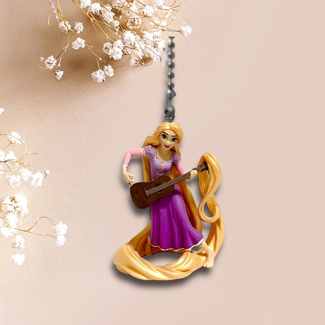 Princess Rapunzel & Guitar Playful Tangled Fan Lamp Pull Figure ...