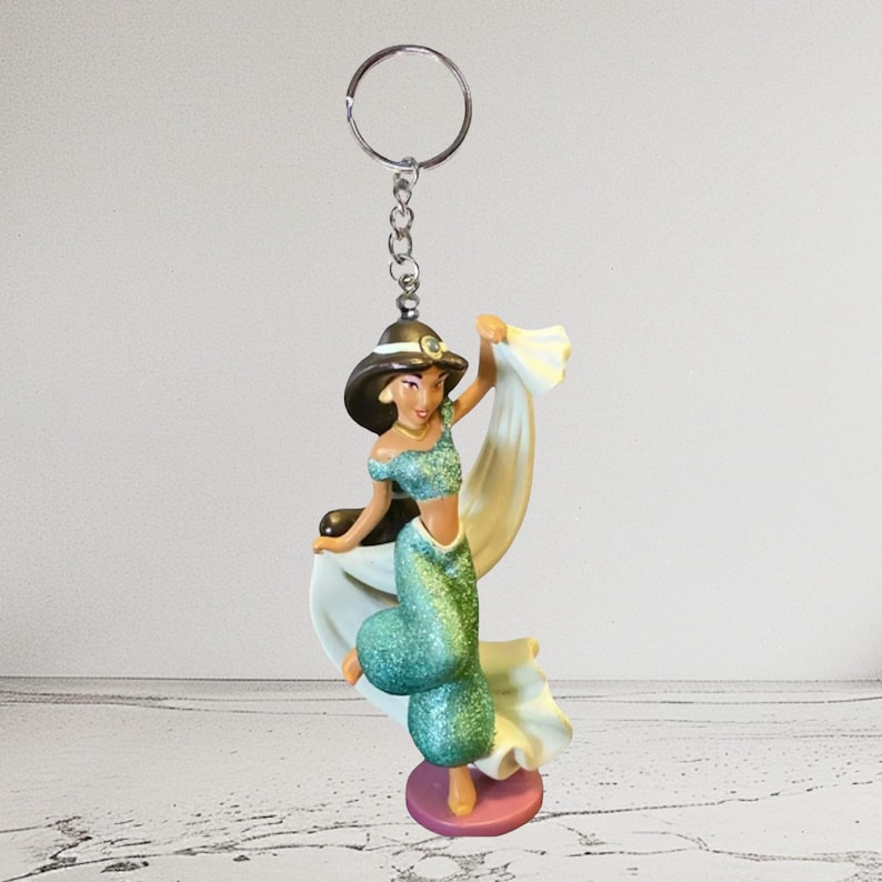 Princess Jasmine Dance Pvc Key Ring Keychain Figure Aladdin Ornament Charm Rare Custom - Etsy
