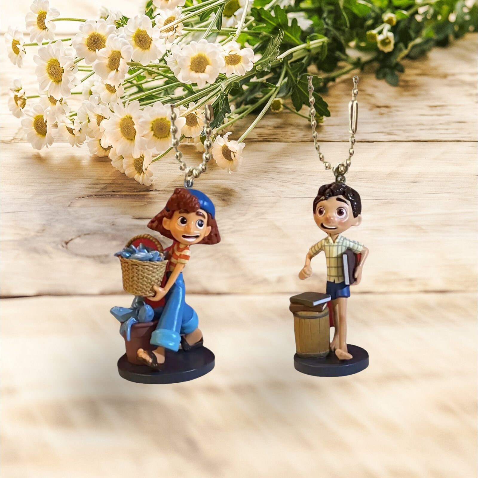 Luca Boy & Giulia Set PVC Keychain Dangler Figure Figurine Charm New ...