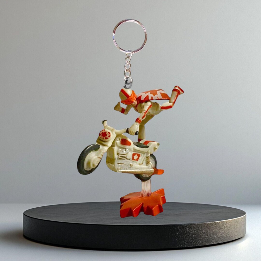 Toy Story Duke Caboom Biker PVC Key Ring Keychain Ornament Figure ...