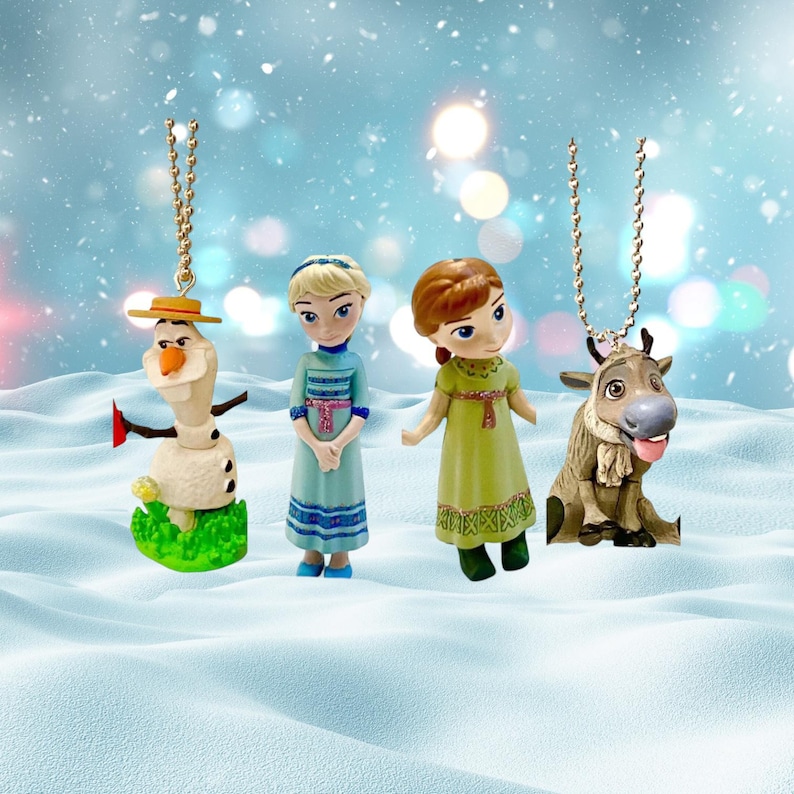 Olaf Summer Sven Baby Elsa Anna Pvc Set Keychain Danglers Figure Frozen ...
