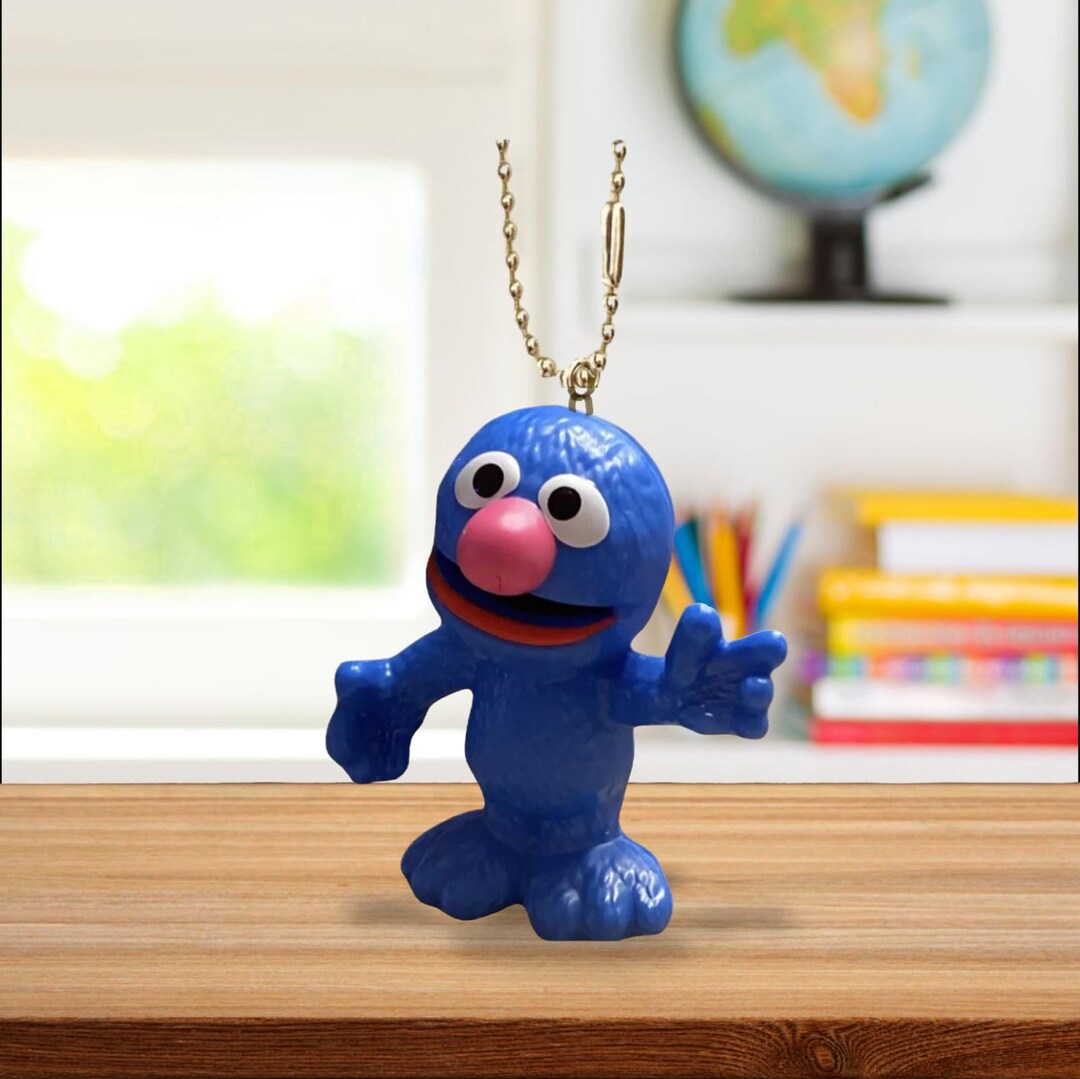Grover PVC Keychain Dangler Figure Figurine Charm Elmo Show Ornament ...