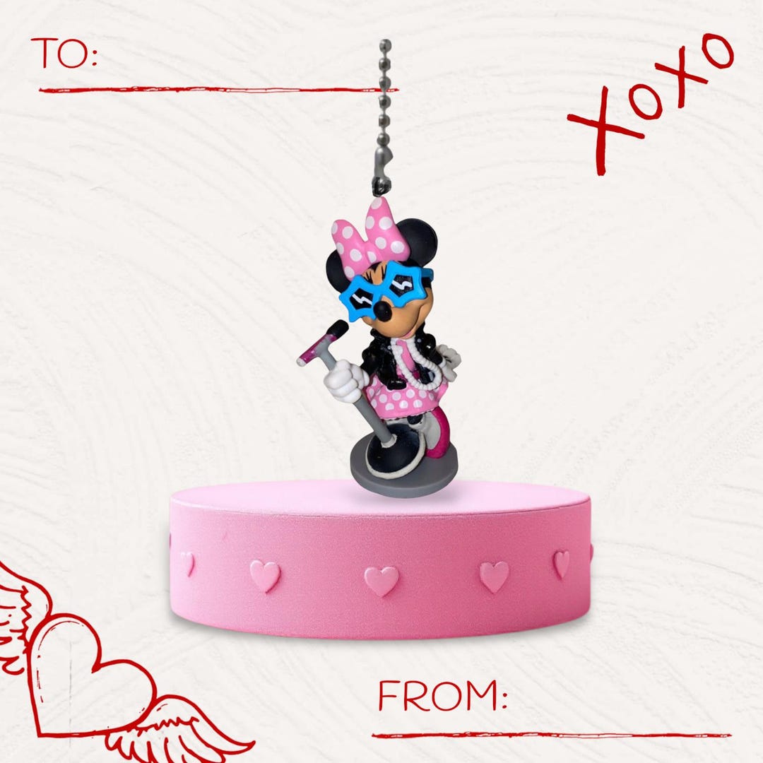 Popstar Rockstar Singer Minnie Mouse Fan Lamp Light Pull Chain Figure ...