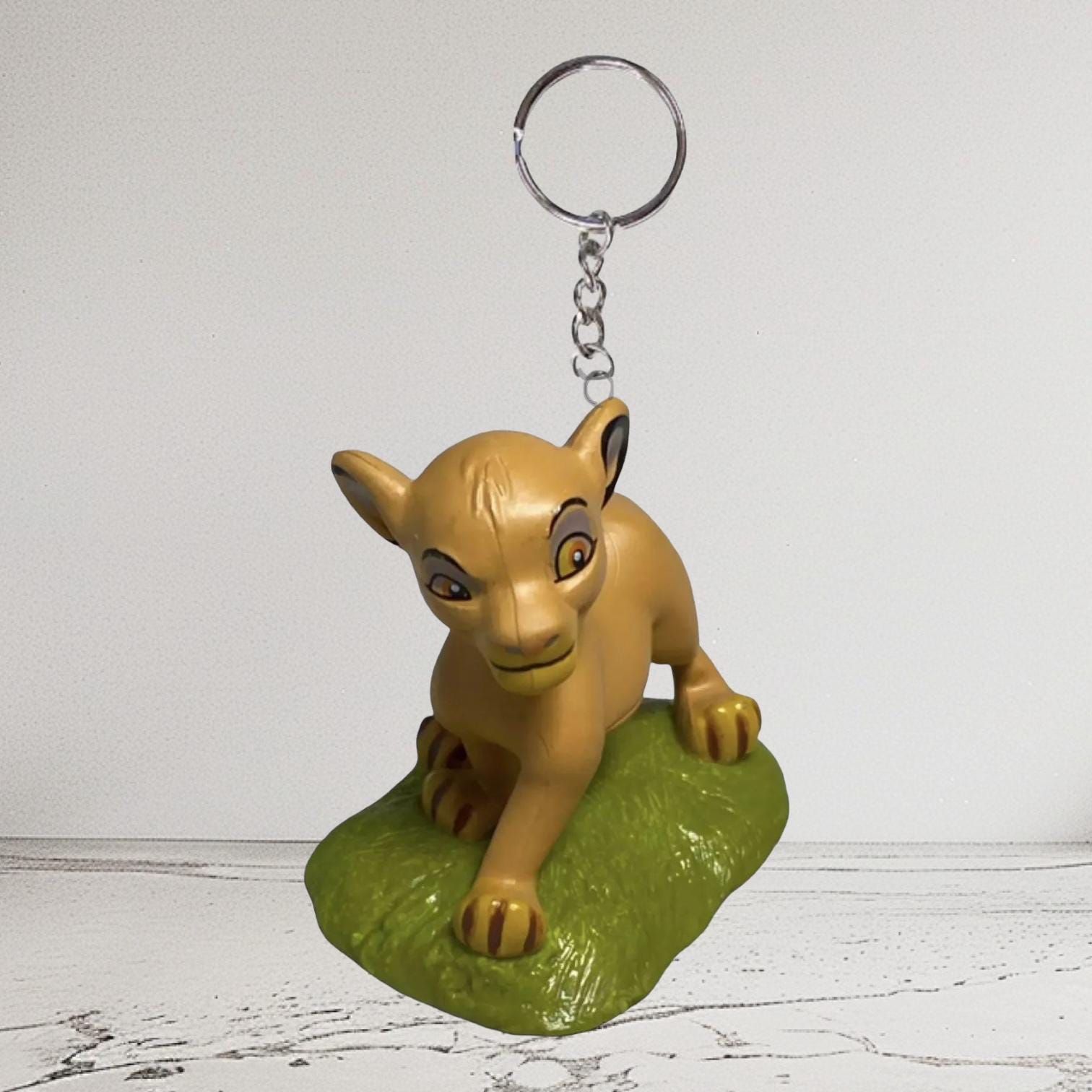 Authentic Lion King Simba Key Ring Keychain Ornament PVC Figure ...