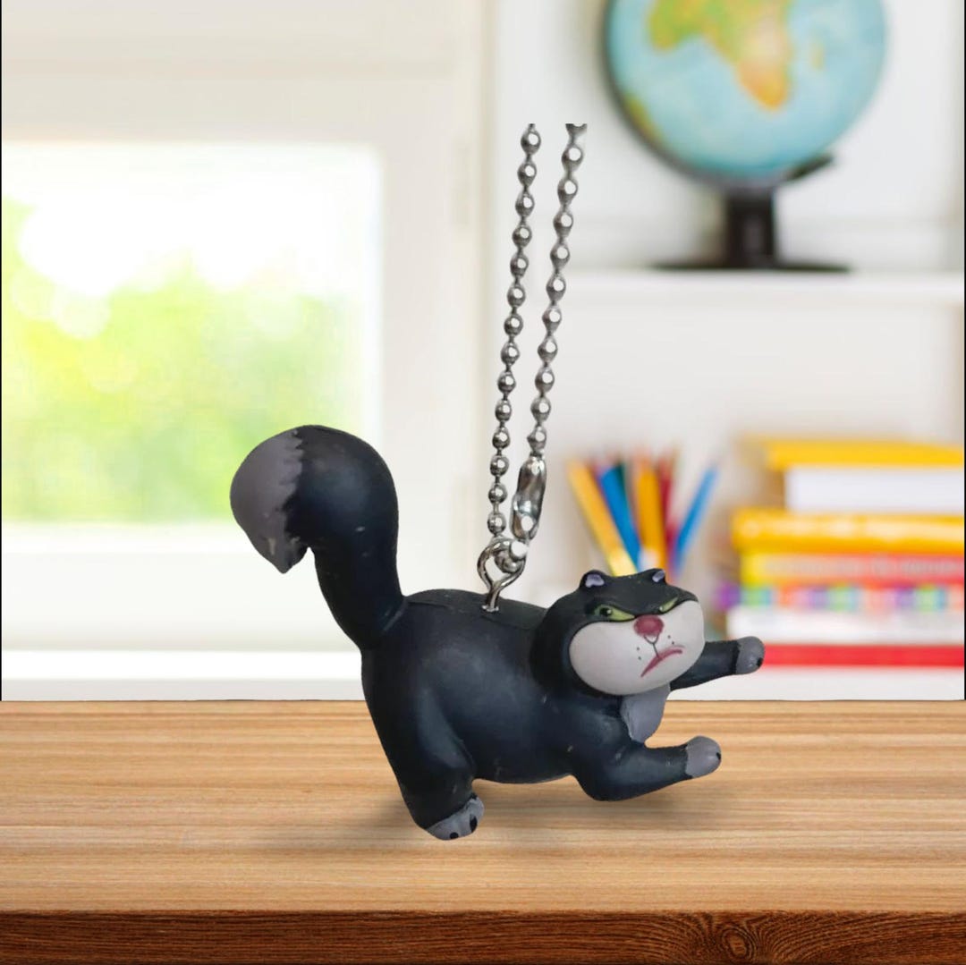 Lucifer Cat PVC Keychain Dangler Ornament Figurine Charm Figure ...