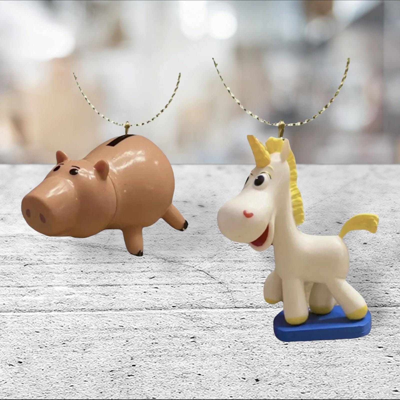 Toy Story Hamm Pig & Buttercup Unicorn Pvc FIGURE ORNAMENT Figurine Ham ...