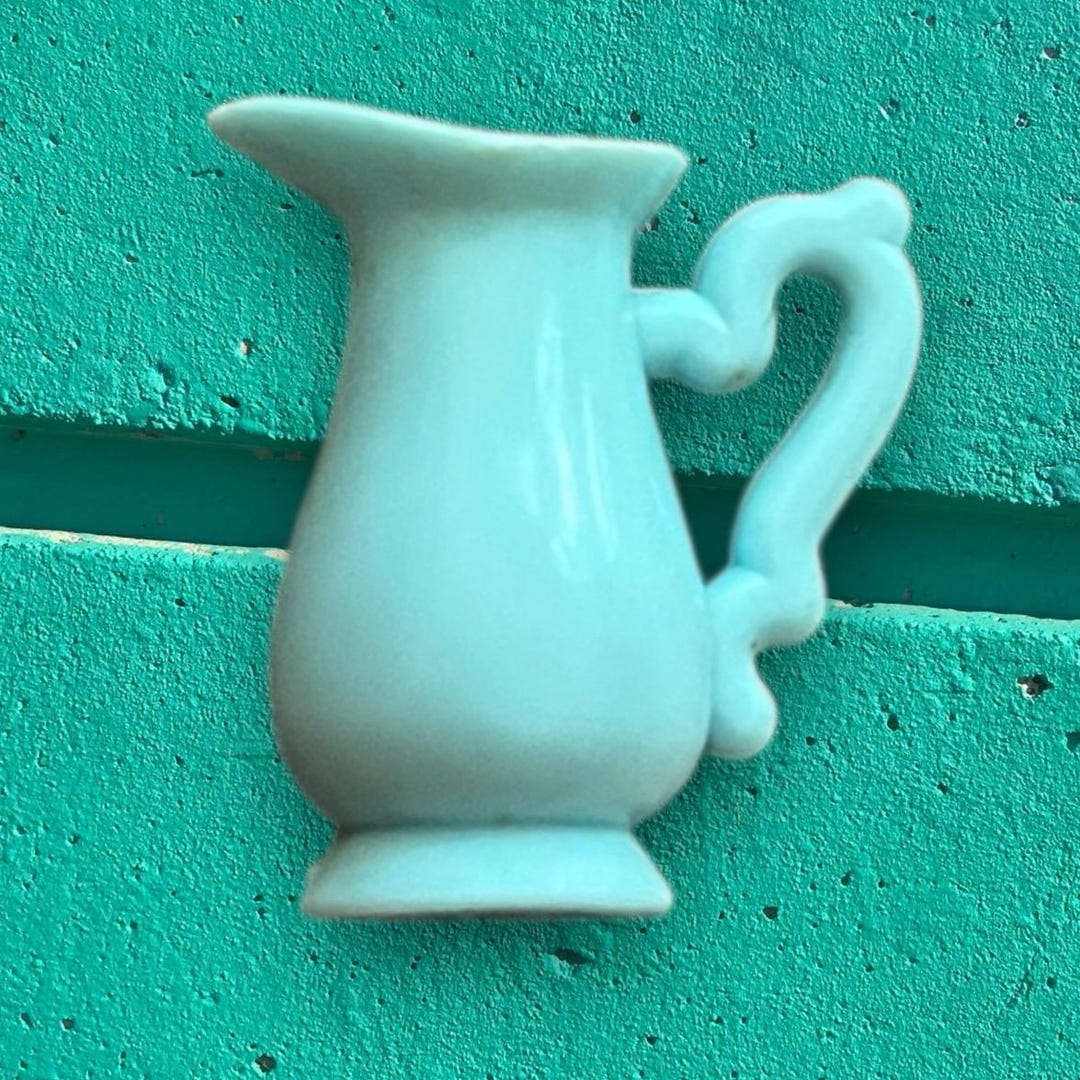 Barbie Doll Teal Aqua Blue Jug Pitcher Kitchen Dollhouse Accessory ...