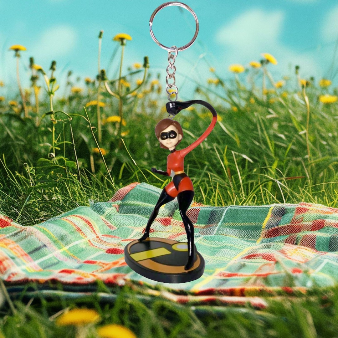 Incredibles Elastigirl Pvc Key Ring Keychain Figure Ornament Figurine ...