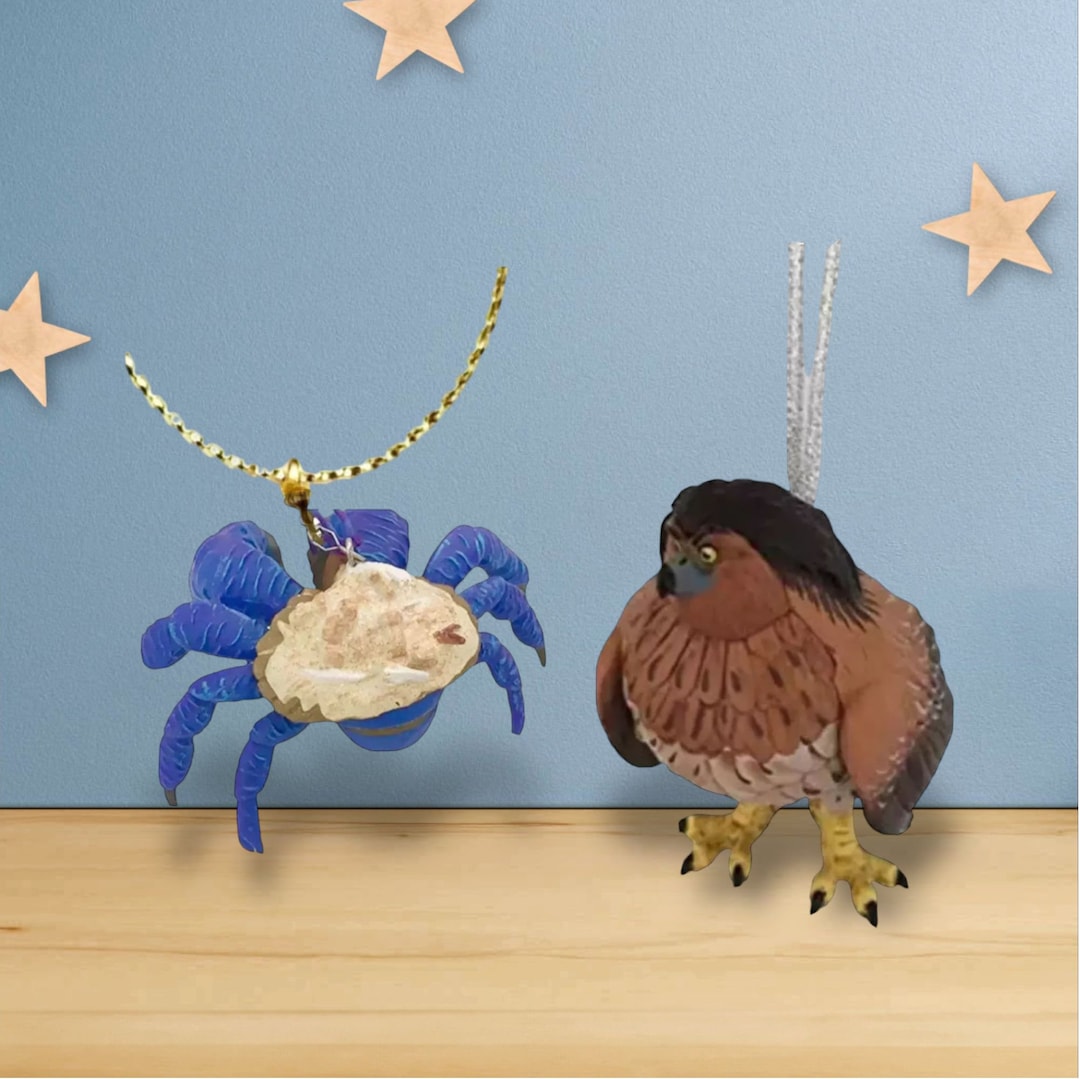 Maui Demigodas Hawk Bird & Tamatoa Crab Ornament Figure PVC Figurine ...