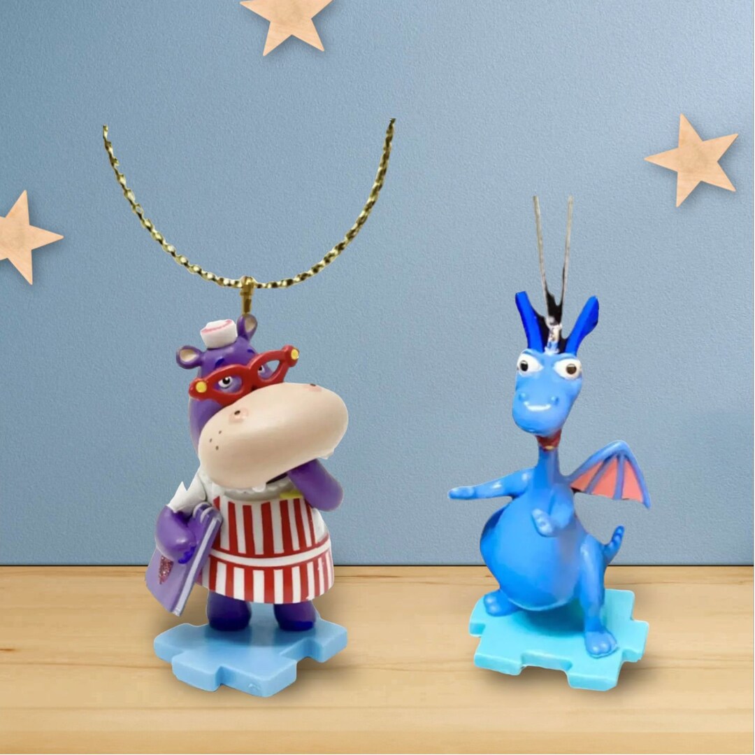 Stuffy Dragon & Hallie Hippo PVC Ornament Figure Doc Mcstuffins ...