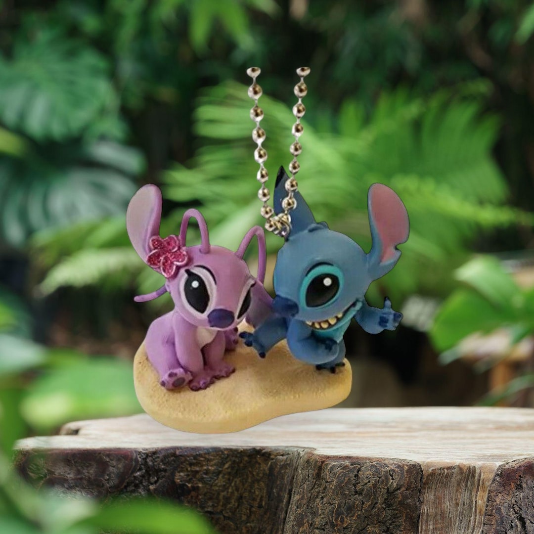 Stitch & Angel Girlfriend 3" Pvc Keychain Dangler Figure Ornament ...