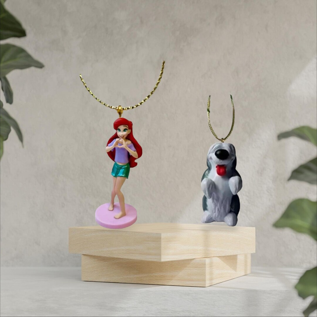 Vanellope Princess Ariel Little Mermaid Sports & Max Dog Pvc Ornament ...