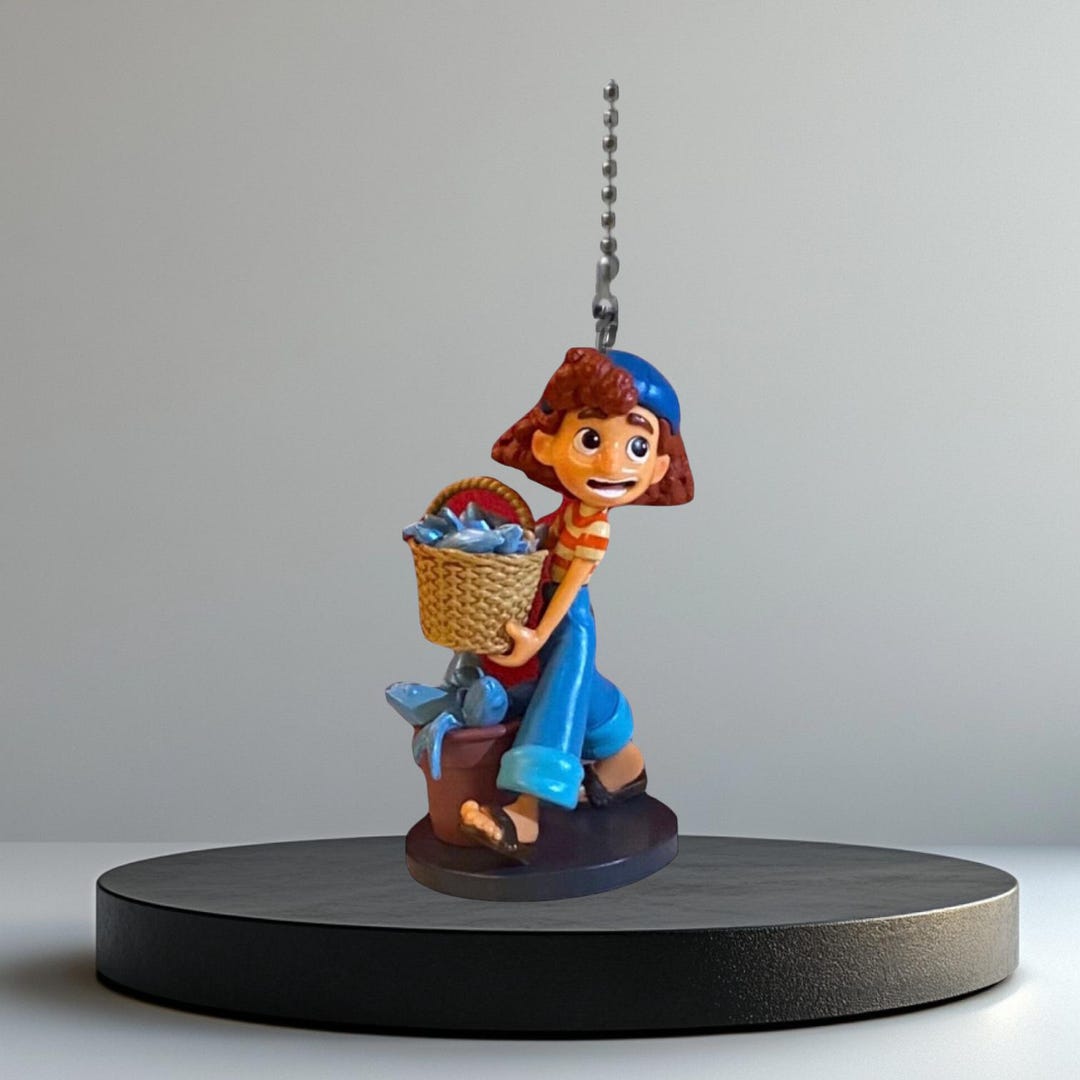 Giulia Girl PVC Fan Lamp Light Pull Figure 4” Figurine Luca Sea Monster ...