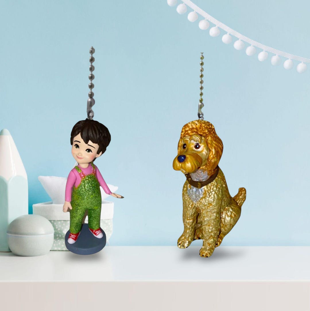 Jojo Jo Clancy & Frenchy Puppy Pvc Figure Fan Lamp Light Pull Chain ...