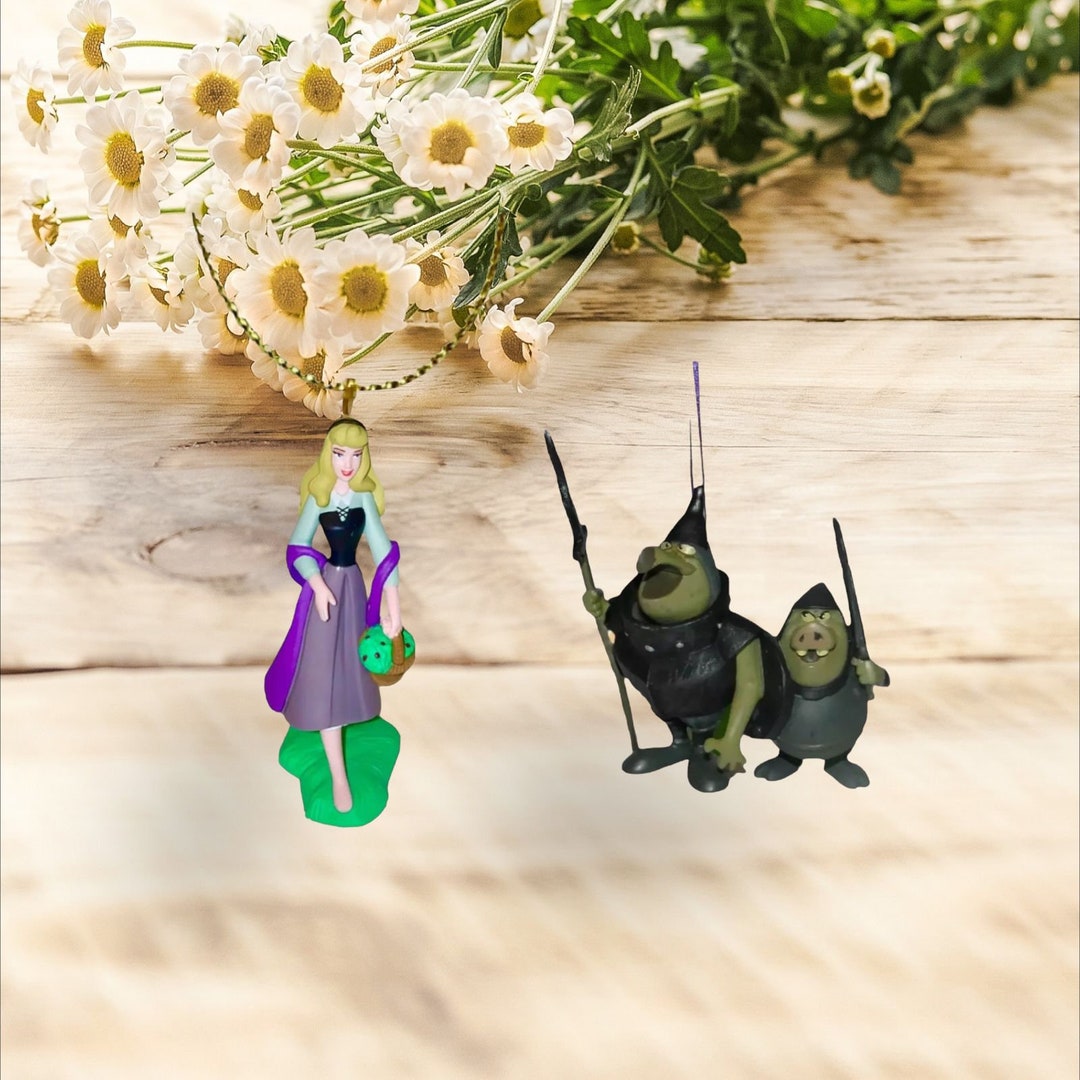 Sleeping Beauty Purple Aurora & Goons Guards Ornament PVC Figure ... Sleeping Beauty Purple Aurora & Goons Guards Ornament PVC Figure ...