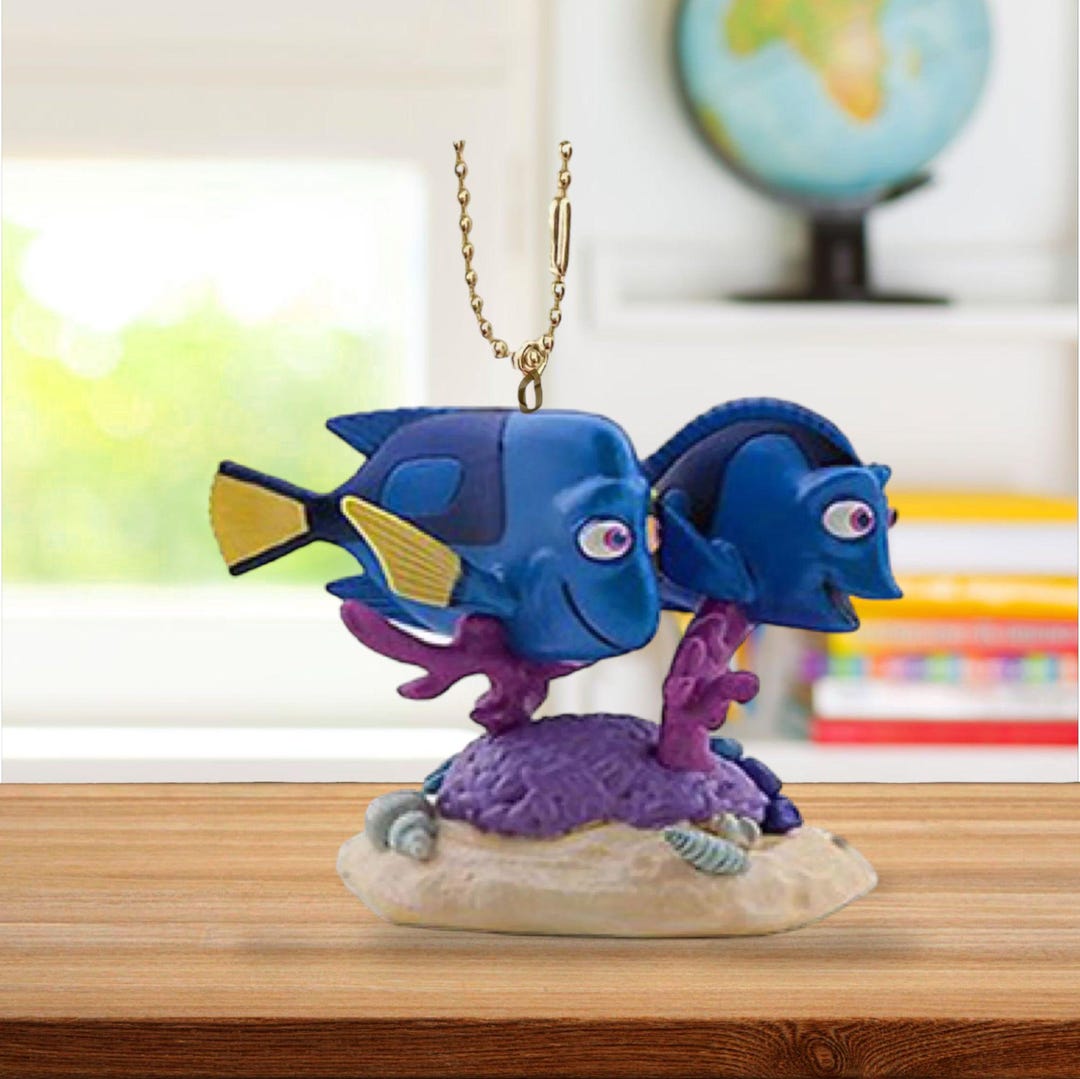 Finding Dory Parents Jenny Charlie Keychain Dangler Ornament Pvc Figure ...