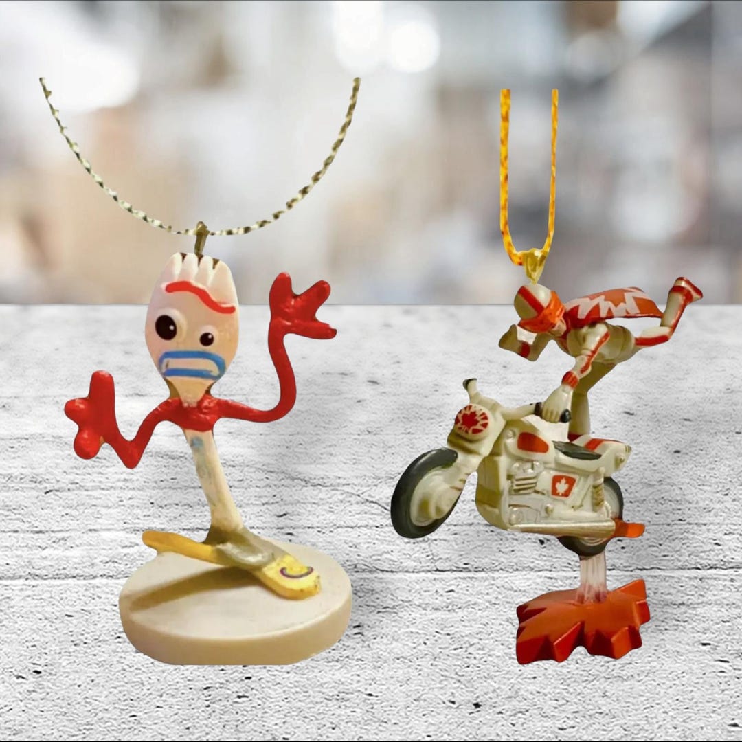Toy Story Duke Caboom & Forky Fork PVC Ornament 2 Figure Figurine ...