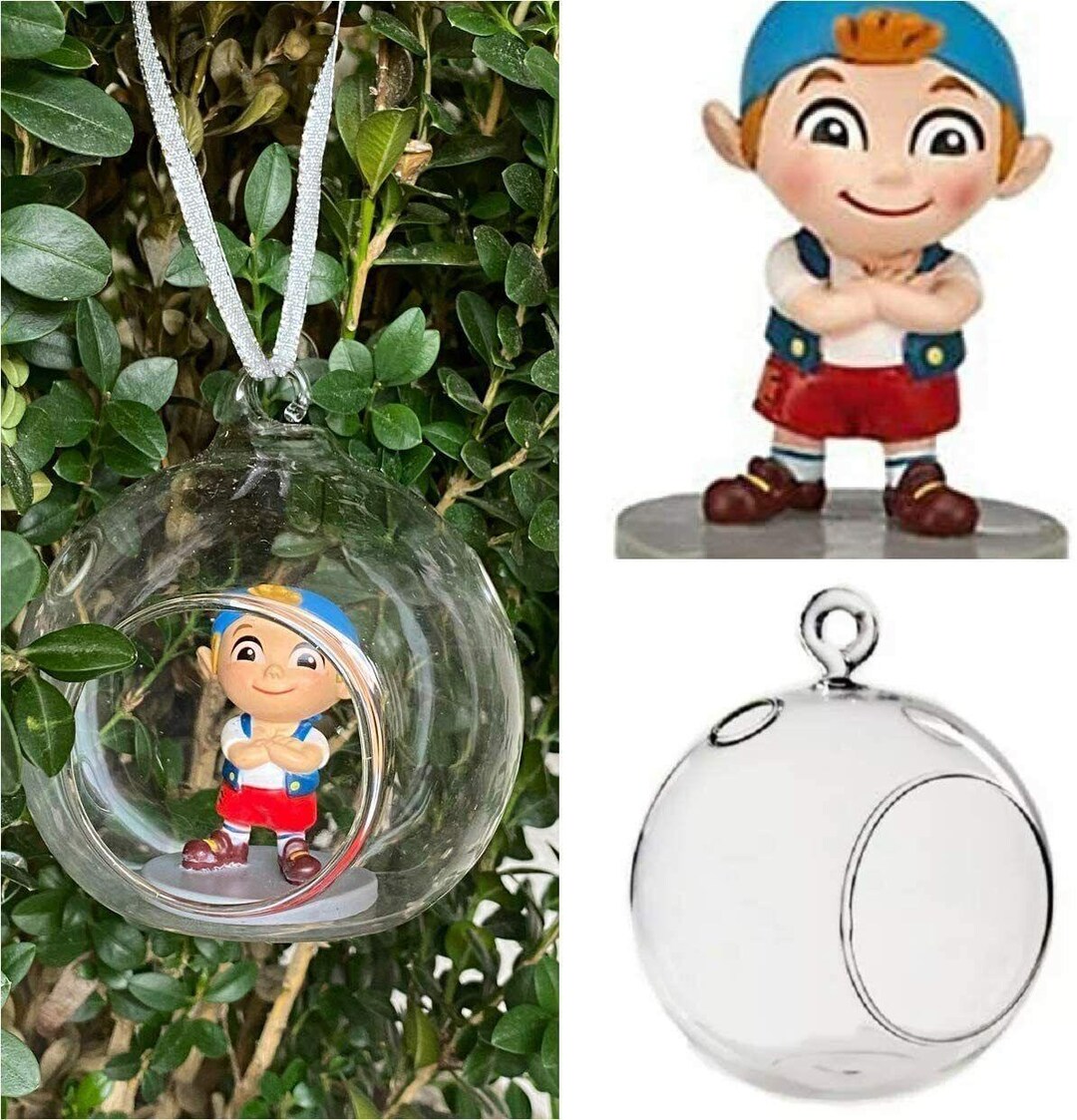 Cubby Custom PVC Figure in Globe 4" Ornament 2pcs Detachable NEW Jake ...