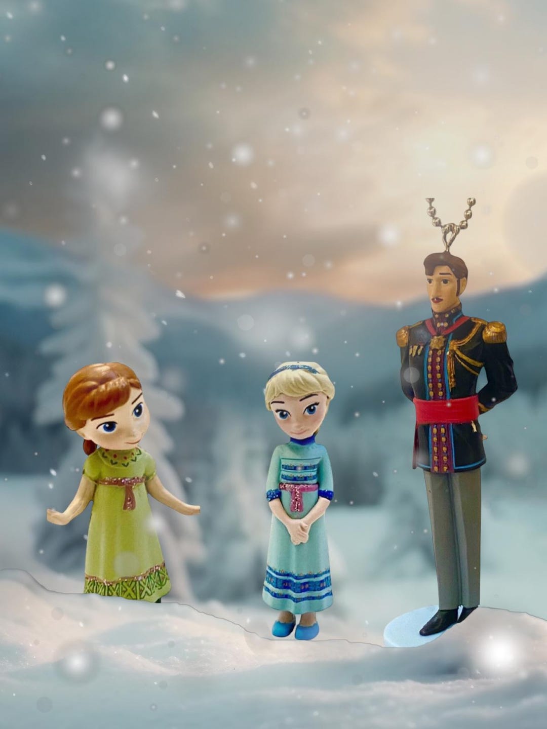 King Agnarr Dad Baby Elsa Anna Pvc Set Keychain Danglers Figure Frozen ...