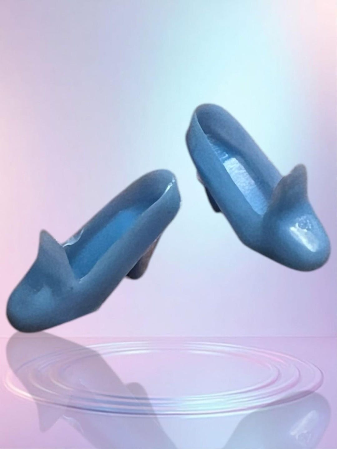 Barbie Doll Shoes Blue Pilgrim Heels Custom - Etsy