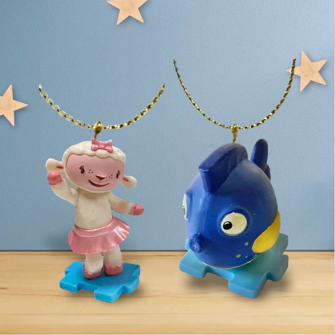 Squeakers Fish & Lambie Lamb PVC Ornament Figure Doc Mcstuffins ...