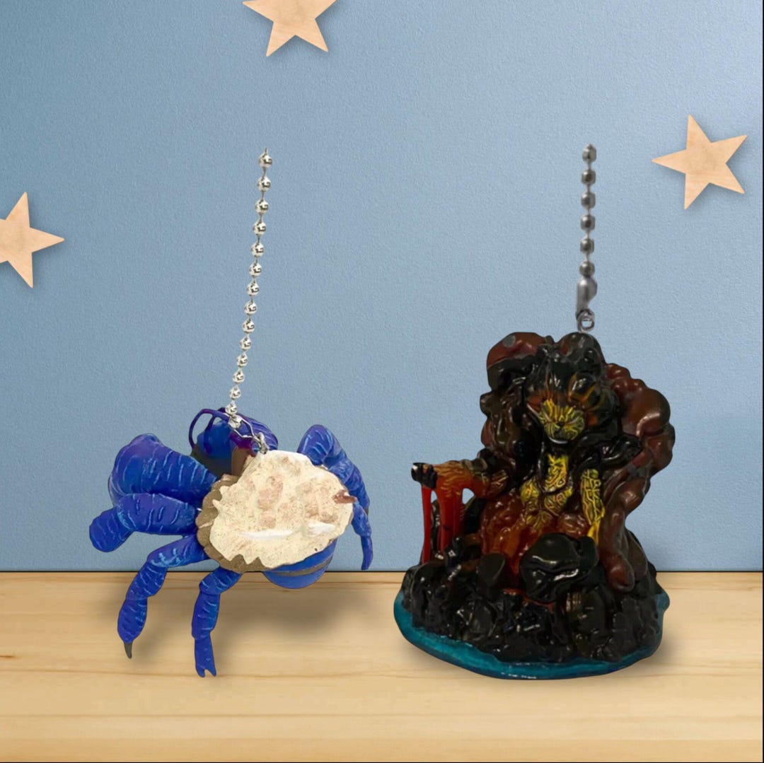 Lave Rock Villain & Tamatoa Crab Fan Lamp Pull Chain Figure PVC ...