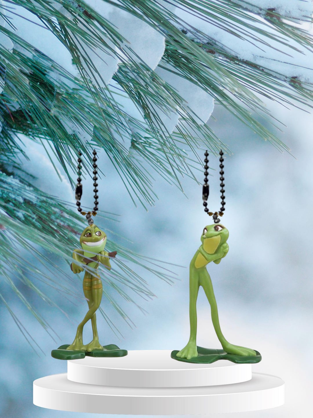 Prince Naveen & Princess Tiana Frogs PVC Keychain Dangler Ornament ...