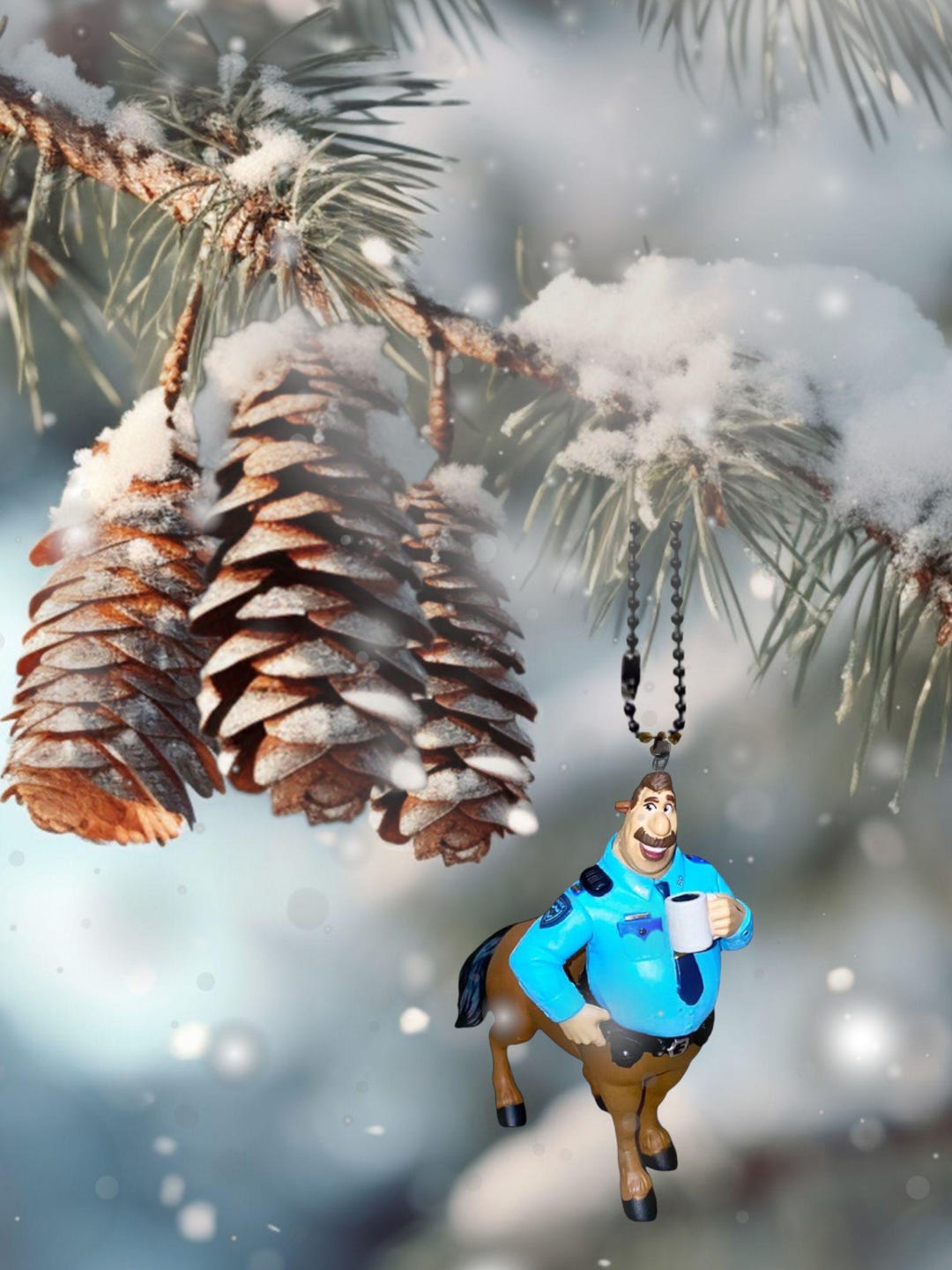 Onward Colt Bronco Police Keychain Dangler PVC 4 Figure Ornament Disney ...