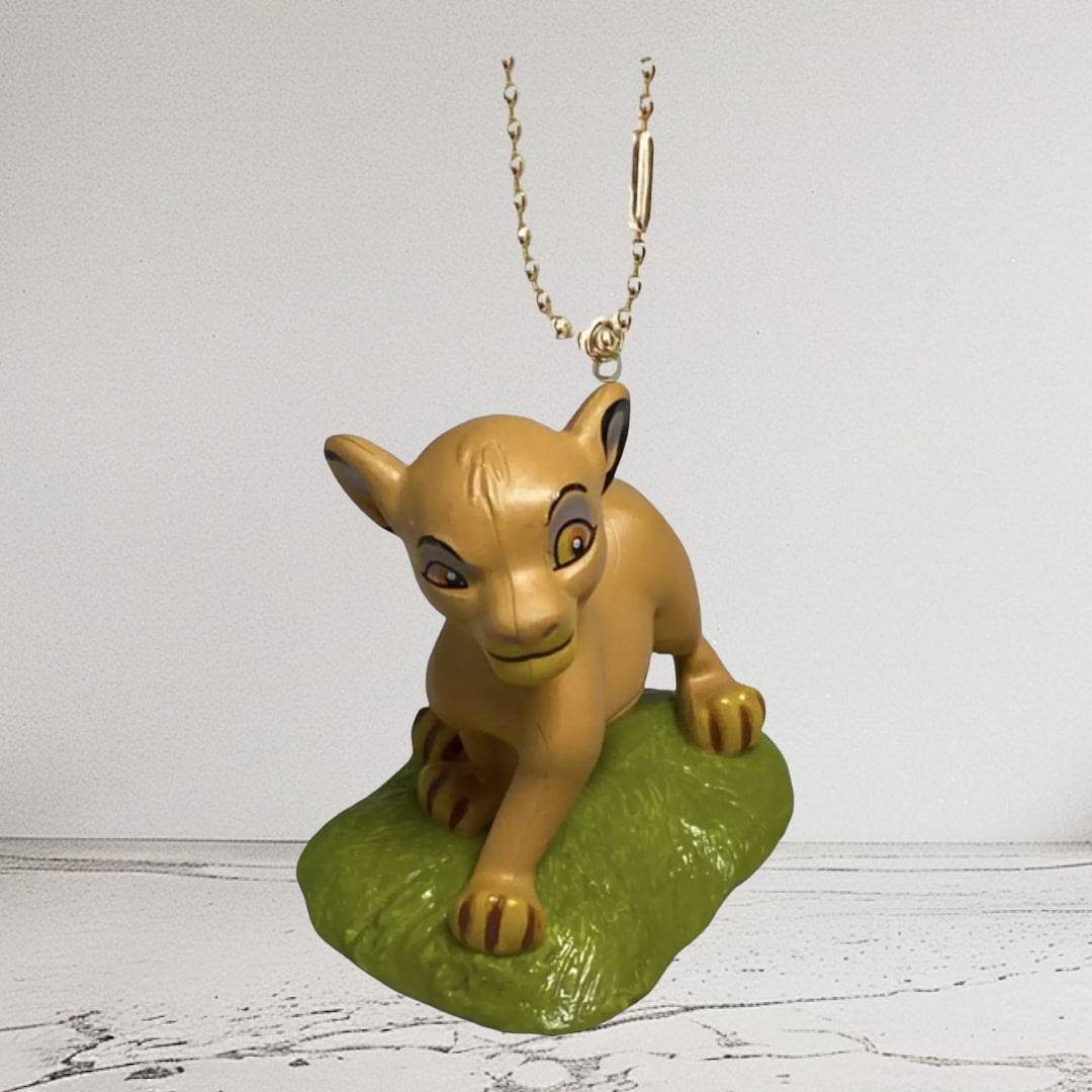 Authentic Lion King Simba Keychain Dangler Ornament PVC Figure 3 ...