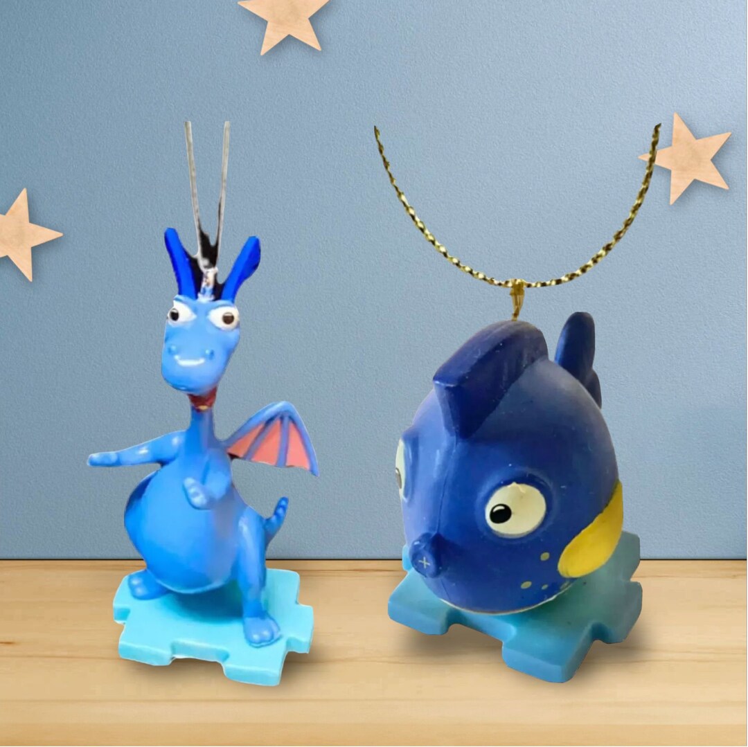 Stuffy Dragon & Squeakers Fish PVC Ornament Figure Doc Mcstuffins ...