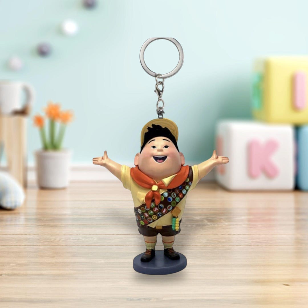 Disney UP Explorer Russell PVC Key Ring Keychain Charm Ornament Figure ...