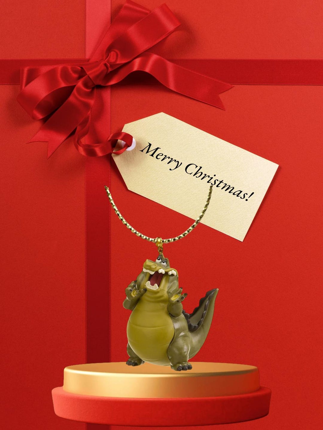 Louis Alligator Crocodile PVC Ornament 4" Figure Disney Princess & Frog ...