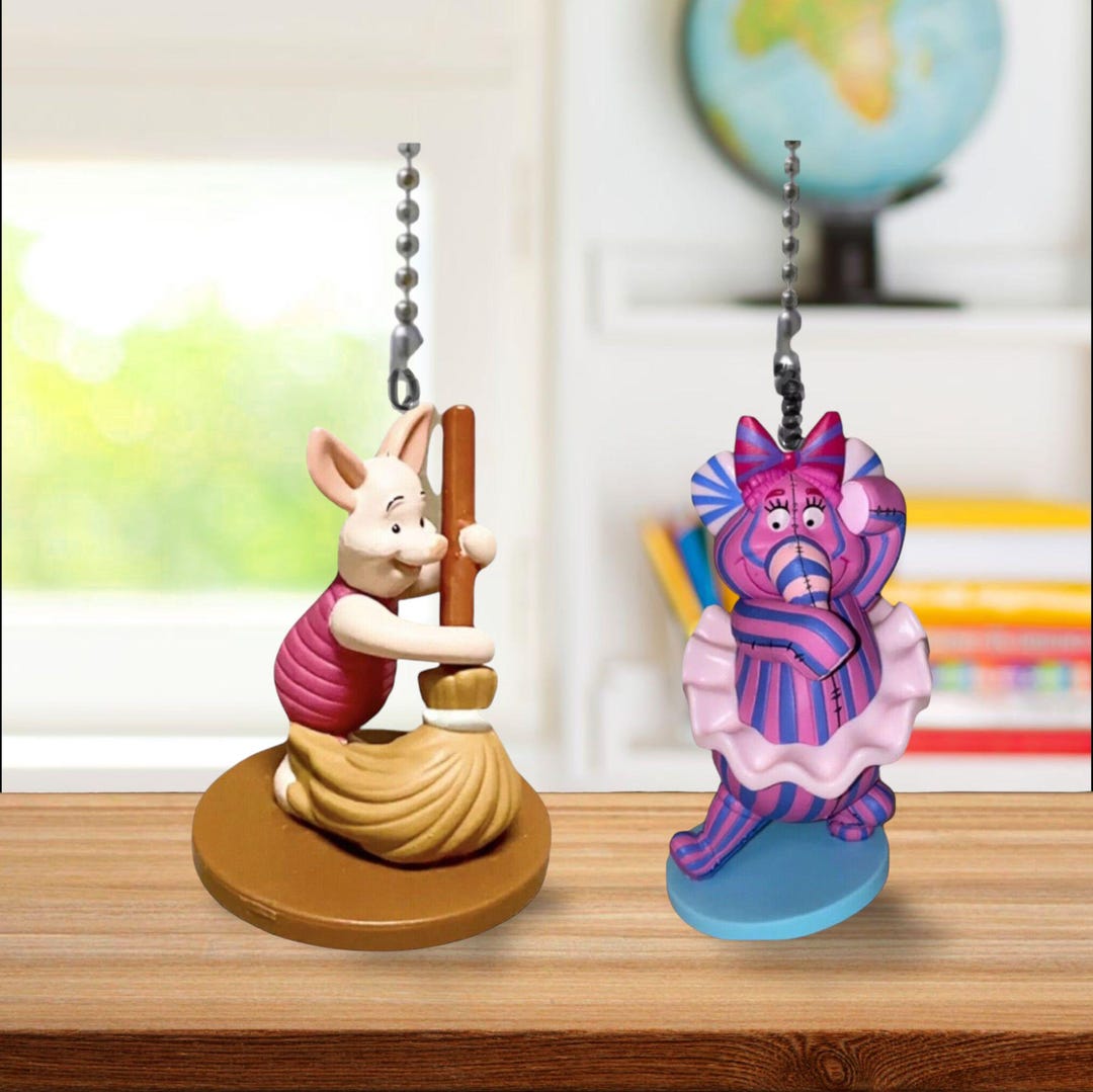 Heffalump Woozle Lumpy & Piglet Pig PVC Fan Lamp Pull Chain Figure ...