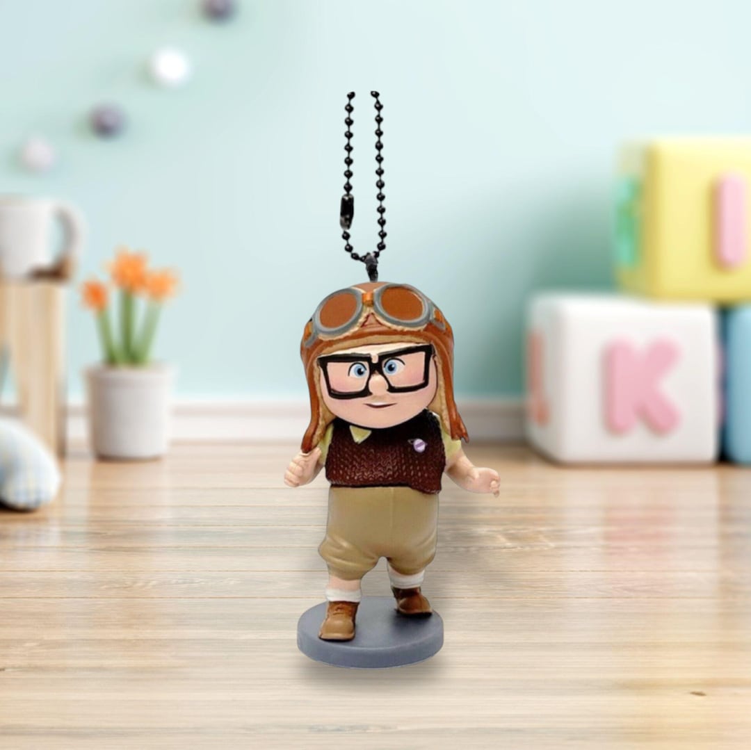 UP Young Boy Carl Fredricksen PVC Keychain Dangler Ornament Figure ...