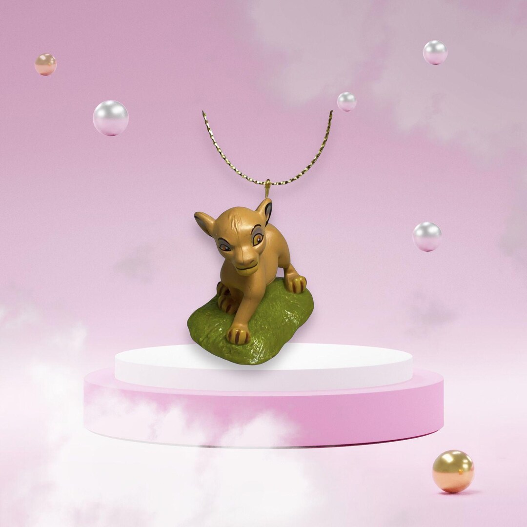 Authentic Lion King Simba Ornament PVC Figure 3" Figurine Rare Charm ...