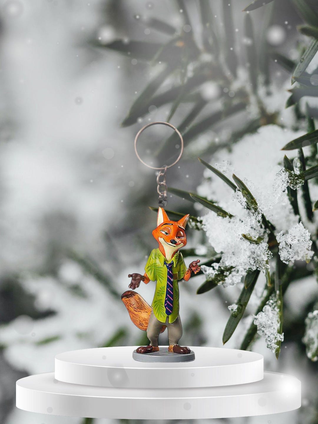 Zootopia Nick Wilder PVC Figure Key Ring Keychain Ornament Charm ...