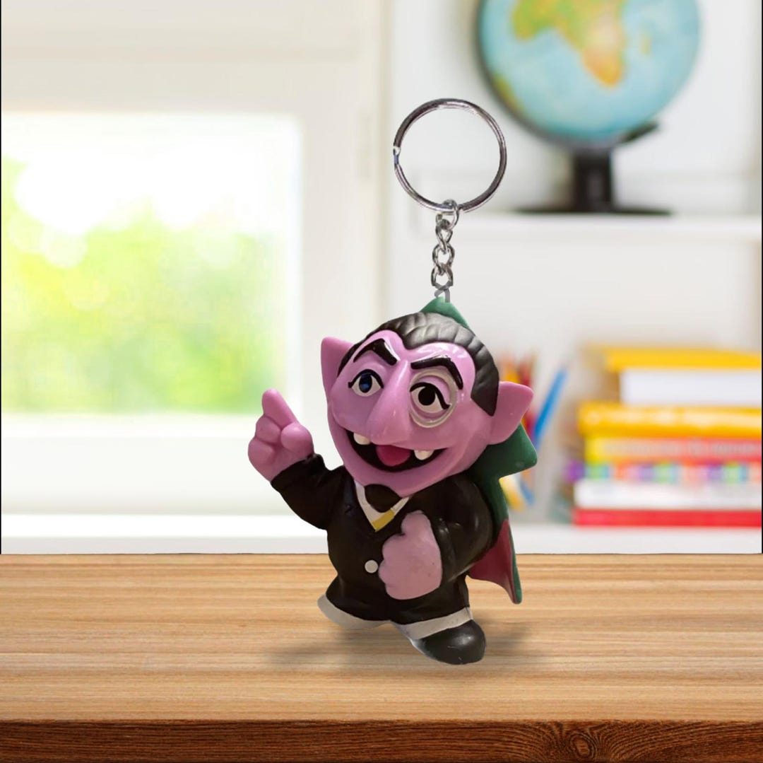 Von Count PVC Key Ring Keychain Figure Figurine Ornament Charm Elmo ...