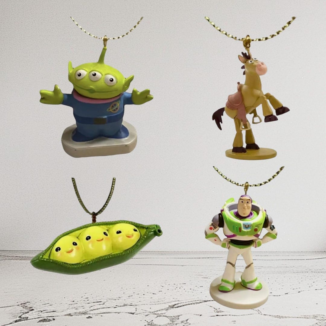 Toy Story Peas in A Pod Alien Bullseye Horse Buzz 4 Ornaments Figure ...