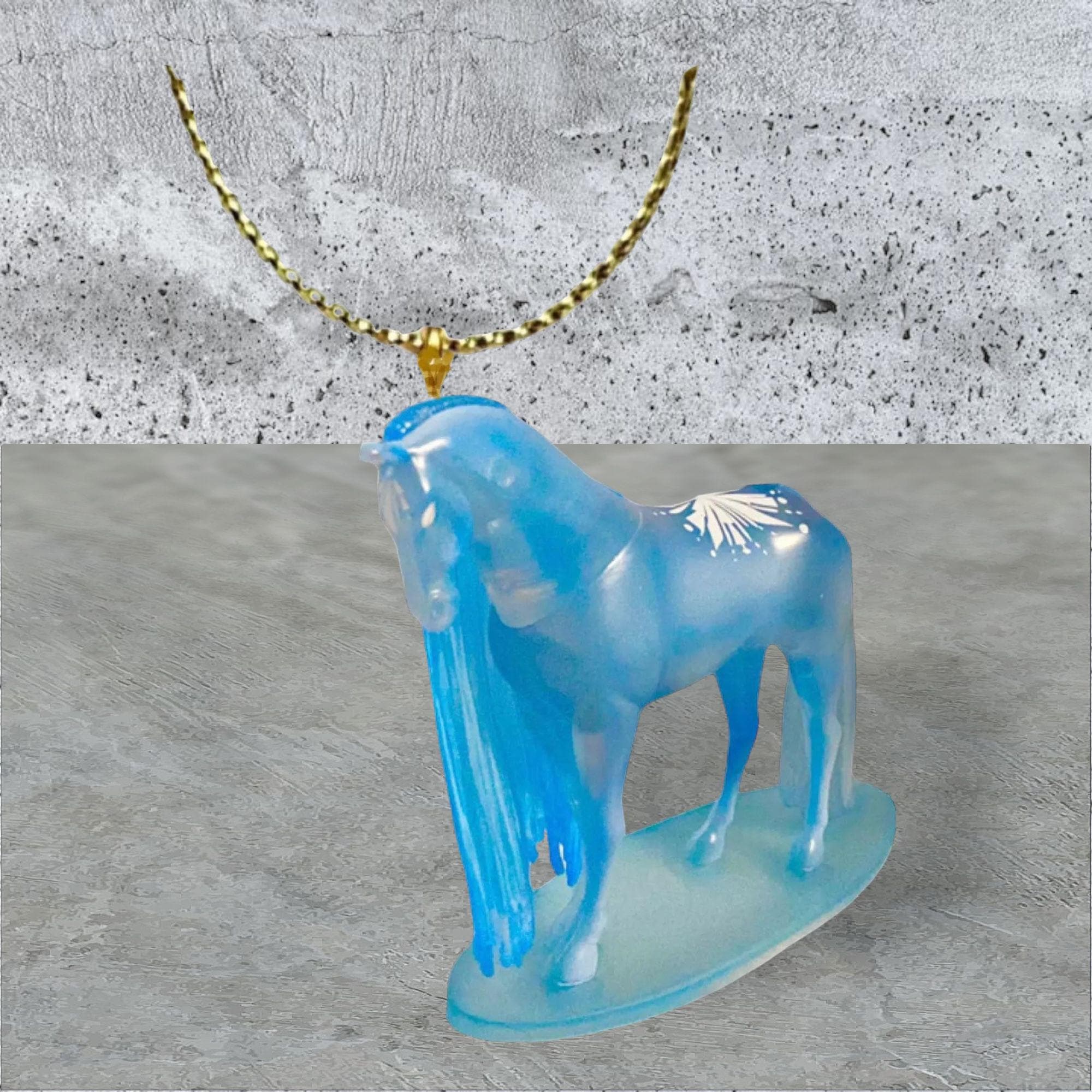 Frozen 2 Nokk 4" Blue Ice Elsa Horse PVC Ornament Figure Charm Figurine ...