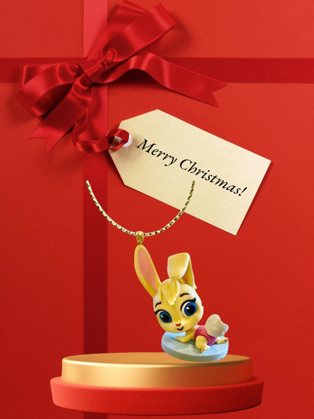 Blondie Bunny 1.5" PVC Ornament Figure Tiny Tots Transport Service ...